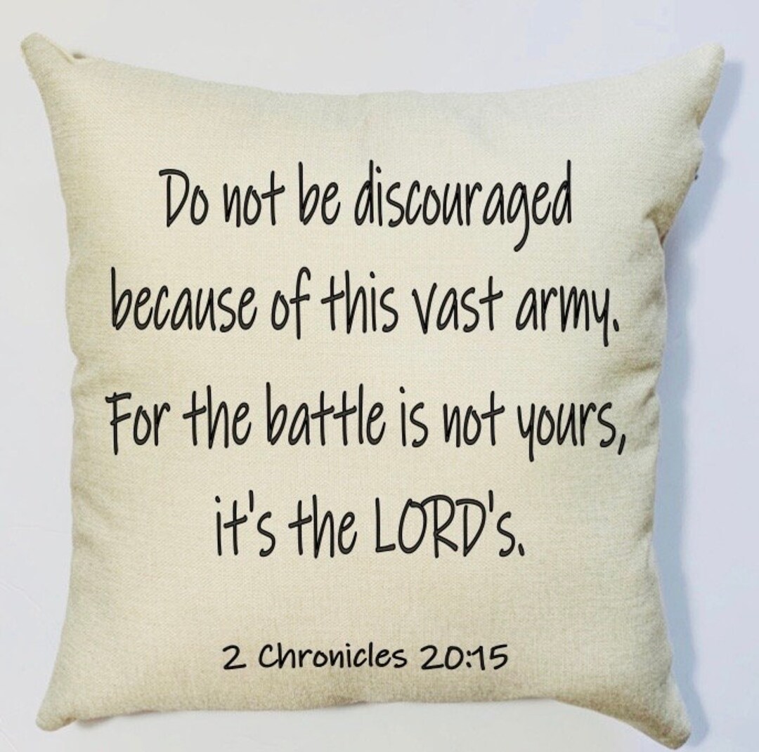 Do Not Be Discouraged Scripture Pillow Cover Inspiration Cover, Black ...