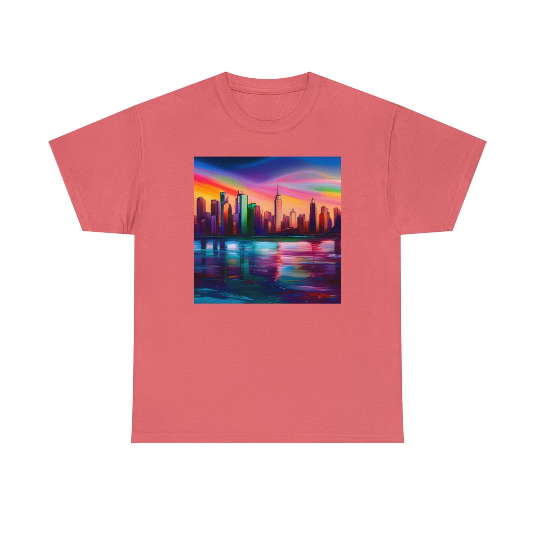 New York Summer City Scape Shirt, NYC Skyline Tee, NYC Summer T Shirt ...