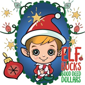 Christmas Elf Chore List & Reward Instant Download Earn Elf Bucks ...