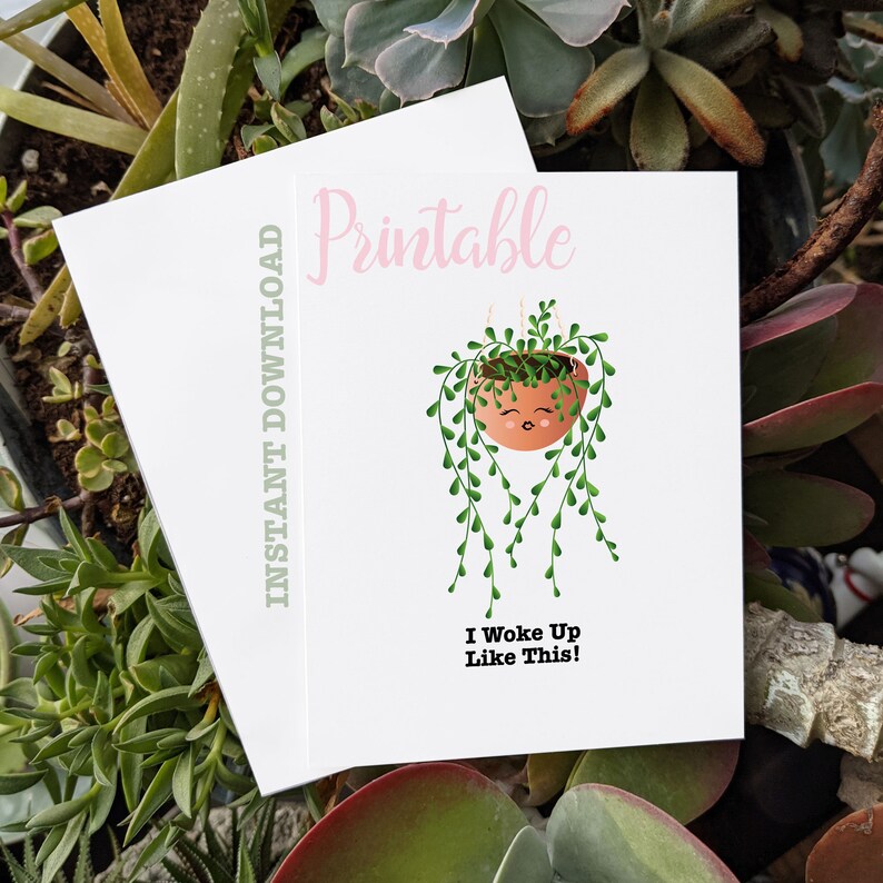 Happy to Be Stuck With You Cactus Lovers Valentines Card - Instant ...