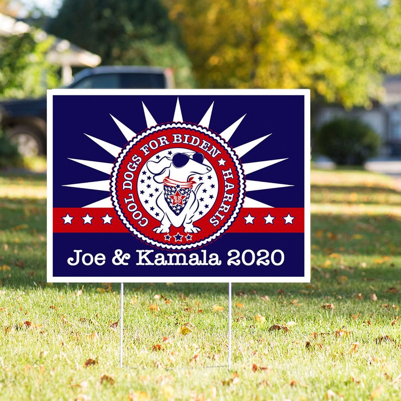 Dachshund Digital Biden Harris Sign 2020. VOTE With Cool Dog | Etsy
