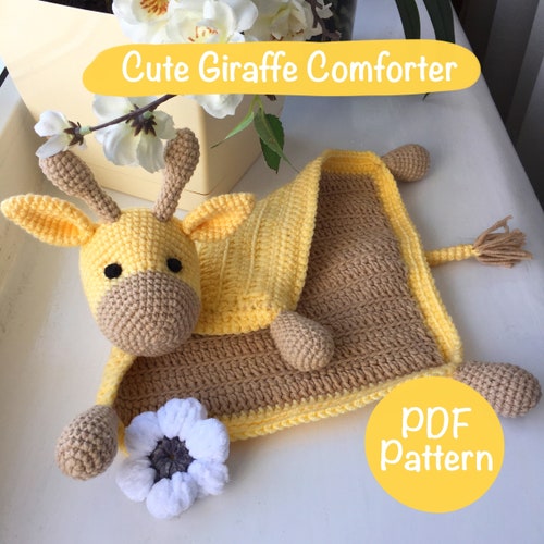 Giraffe Cute Lovey Crochet Blanket Pattern Baby Comforter - Etsy