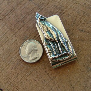 Bronze Howling Wolf Money Clip - Etsy