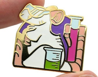 Lab Rat Enamel Pin - Etsy