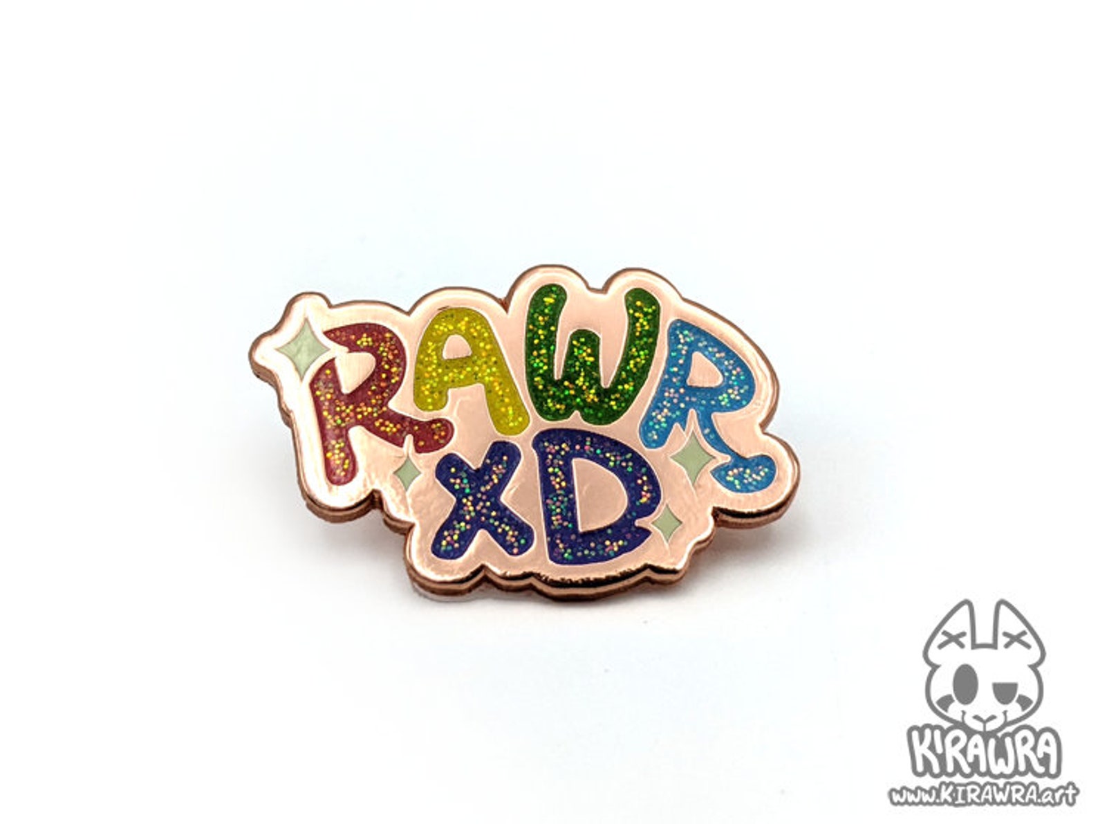 RAWR Xd Pin Hard Enamel Rainbow Sparkledog Scene 2000s - Etsy
