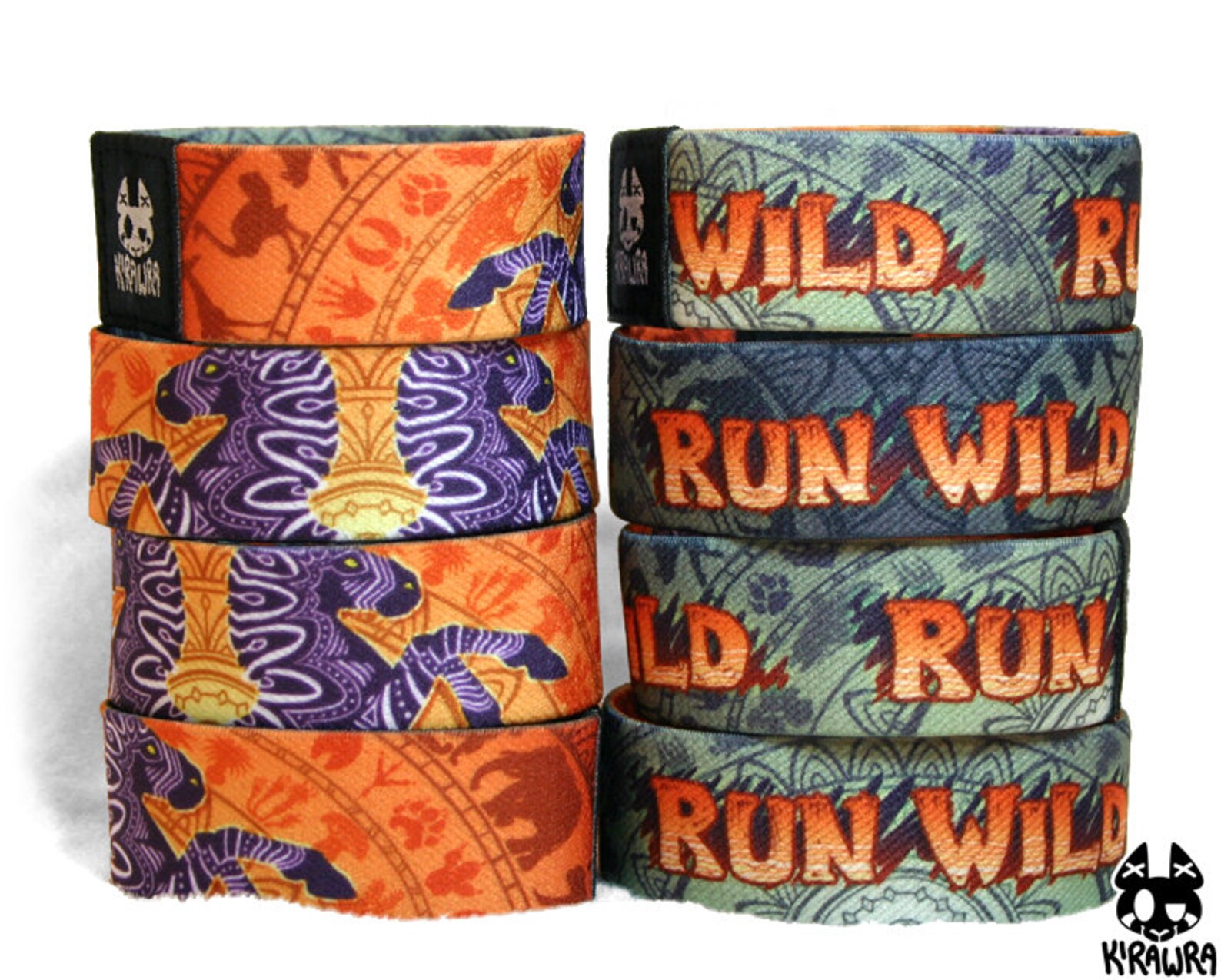 Run Wild: Reversible Elastic Wristband Strap Bracelet Zebra - Etsy
