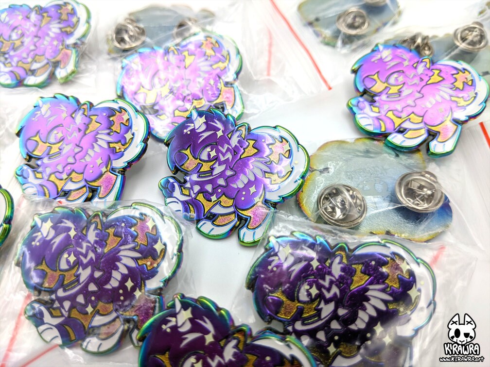 Anodized Sparkledog Pin Soft Enamel Rainbow Fursona Furry - Etsy
