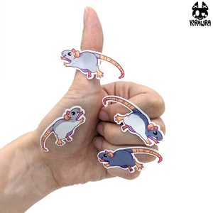 Prancing Rats Sticker Sheet || 12 Stickers Adhesive Vinyl Rat Cute ...