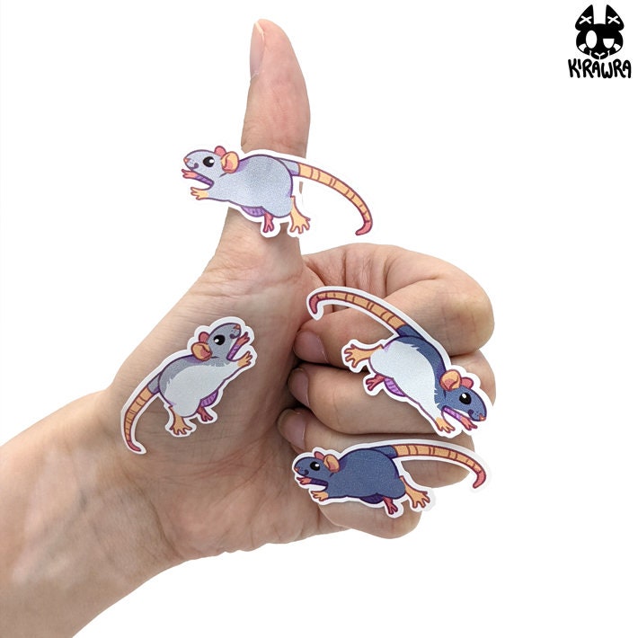 Prancing Rats Sticker Sheet 12 Stickers Adhesive Vinyl Rat | Etsy