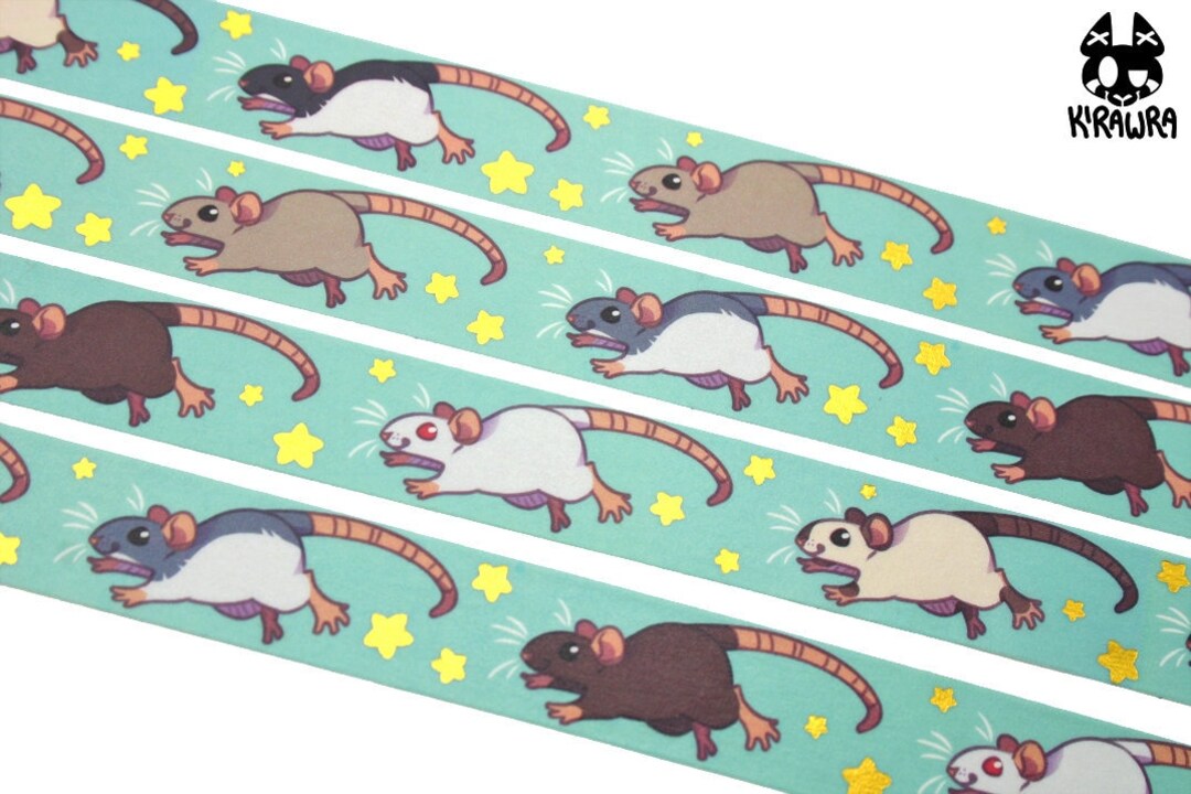 Prancing Rats Washi Tape Crafting Crafty Decoration Decorative Rat ...