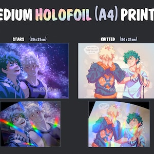 Bakudeku (BNHA) Art Prints || Glossy Rainbow Holofoil Bkdk Ktdk MHA ...