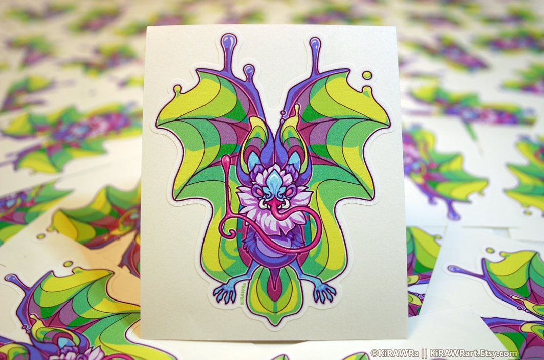 Bat Nectar Sticker || 3.5 Inch Vinyl Neon Animal Colorful Waterproof ...