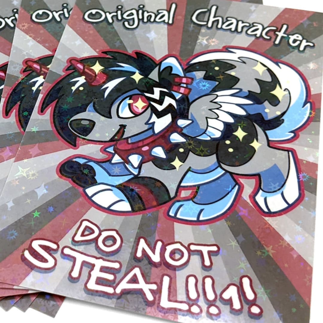 Holofoil Original Character 4x6 Art Print || Glossy Photo Cute Scenedog ...