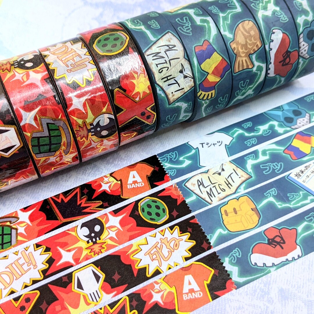 Hero Washi Tape || Crafting Decorative Anime MHA Bnha Deku Baku Kacchan ...