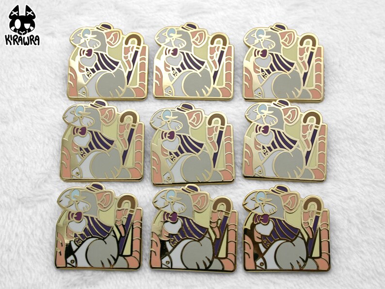 Fancy Rat Pin || Pun Rats Hard Enamel Funny Cute Pets Gold Metal Lapel ...