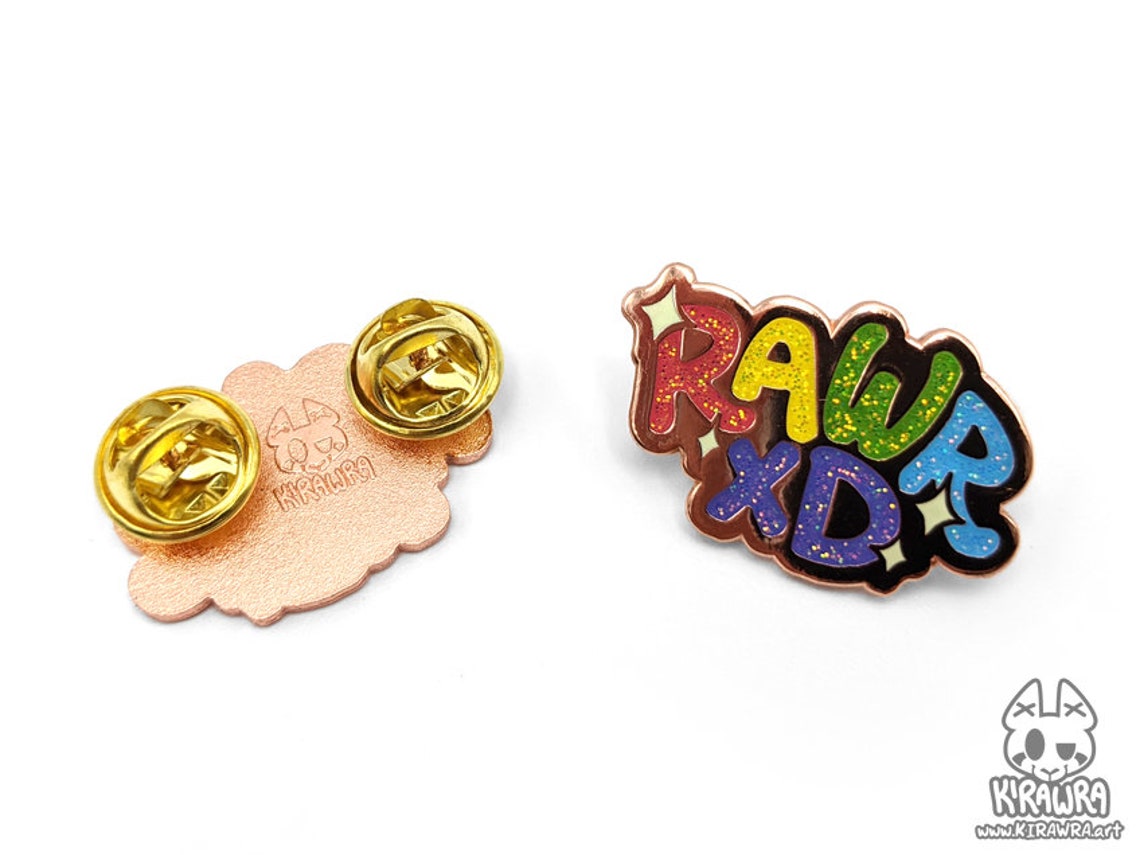 RAWR Xd Pin Hard Enamel Rainbow Sparkledog Scene 2000s - Etsy