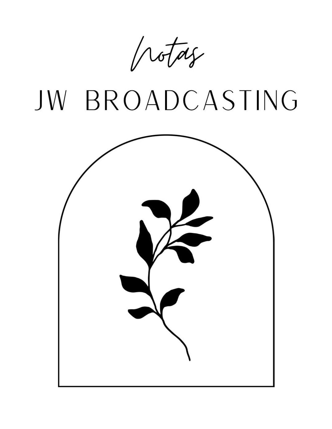 Notas Para El JW Broadcasting | ESP - Etsy