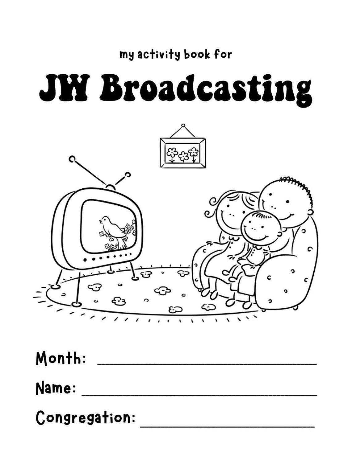 JW Broadcasting Workbook for Kids | ENGLISH - Etsy