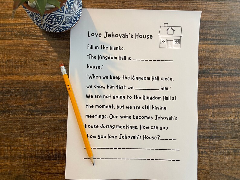 JW Series become Jehovah's Friend Activity Workbook for | Etsy