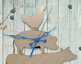 Farm Animal Clock - Etsy
