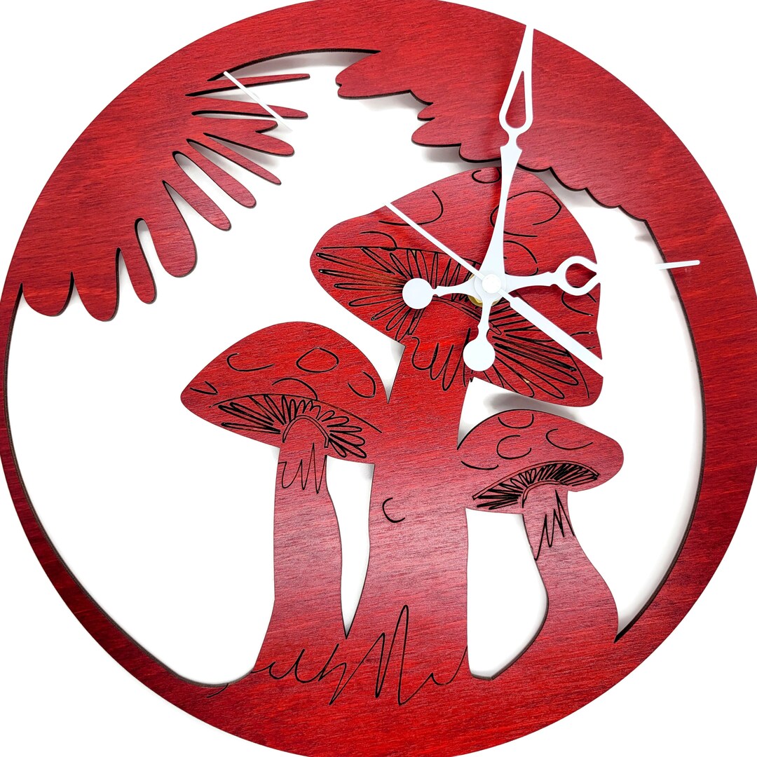 SEE ITEM DETAIL, Retro Mushroom Clock, Christmas Gift Dad, Retro ...