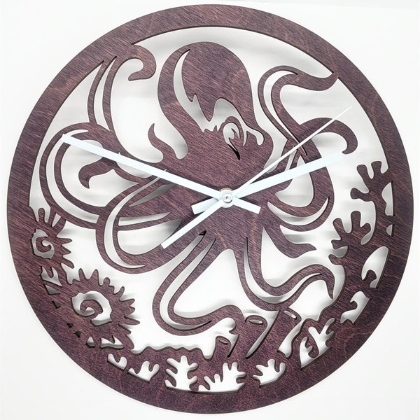 Octopus Wall Clock - Etsy