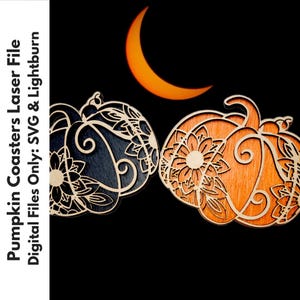 Pumpkin Coaster SVG, Fall Craft Design (digital Laser Cut File) - Etsy