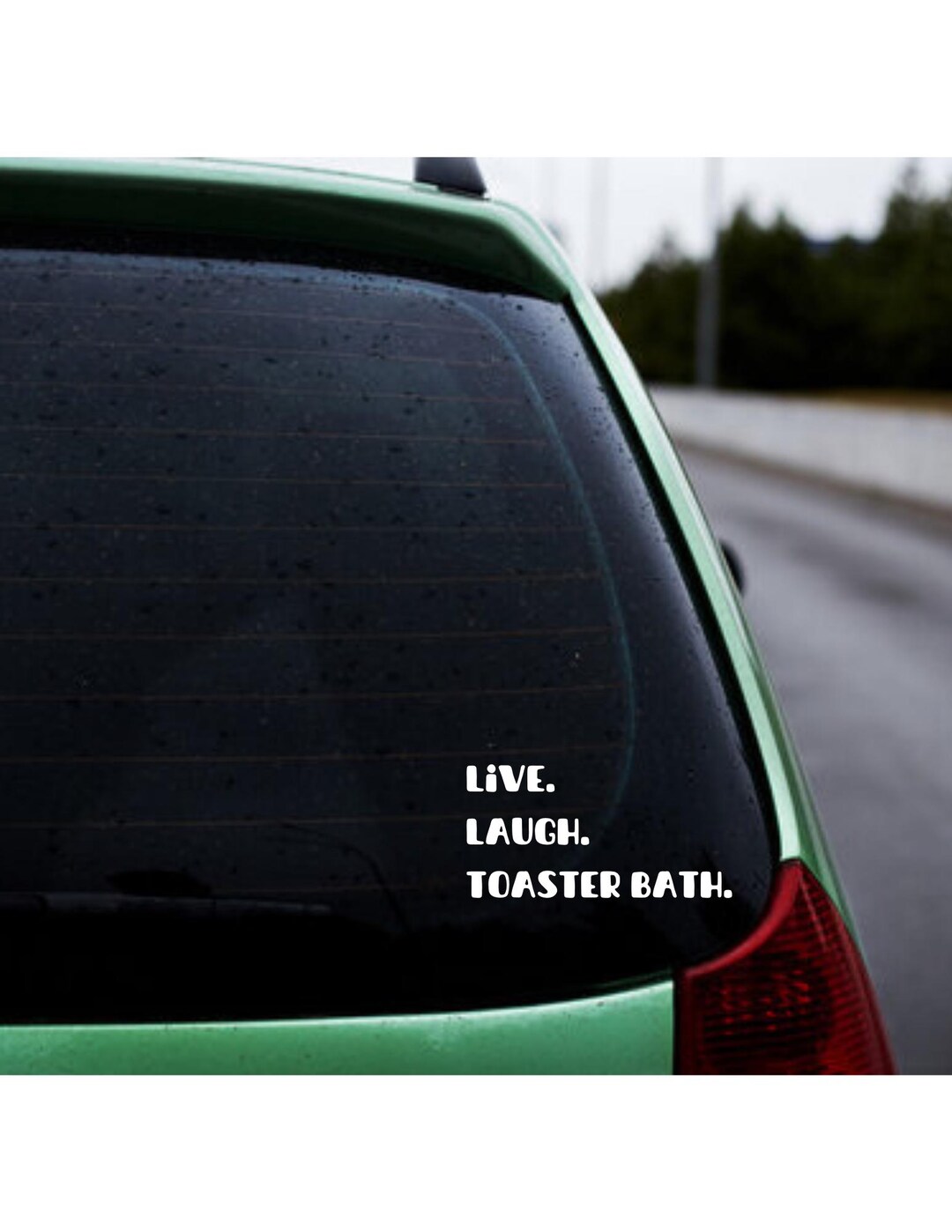 Live, Laugh, Toaster Bath Vinyl Car Decal - Etsy