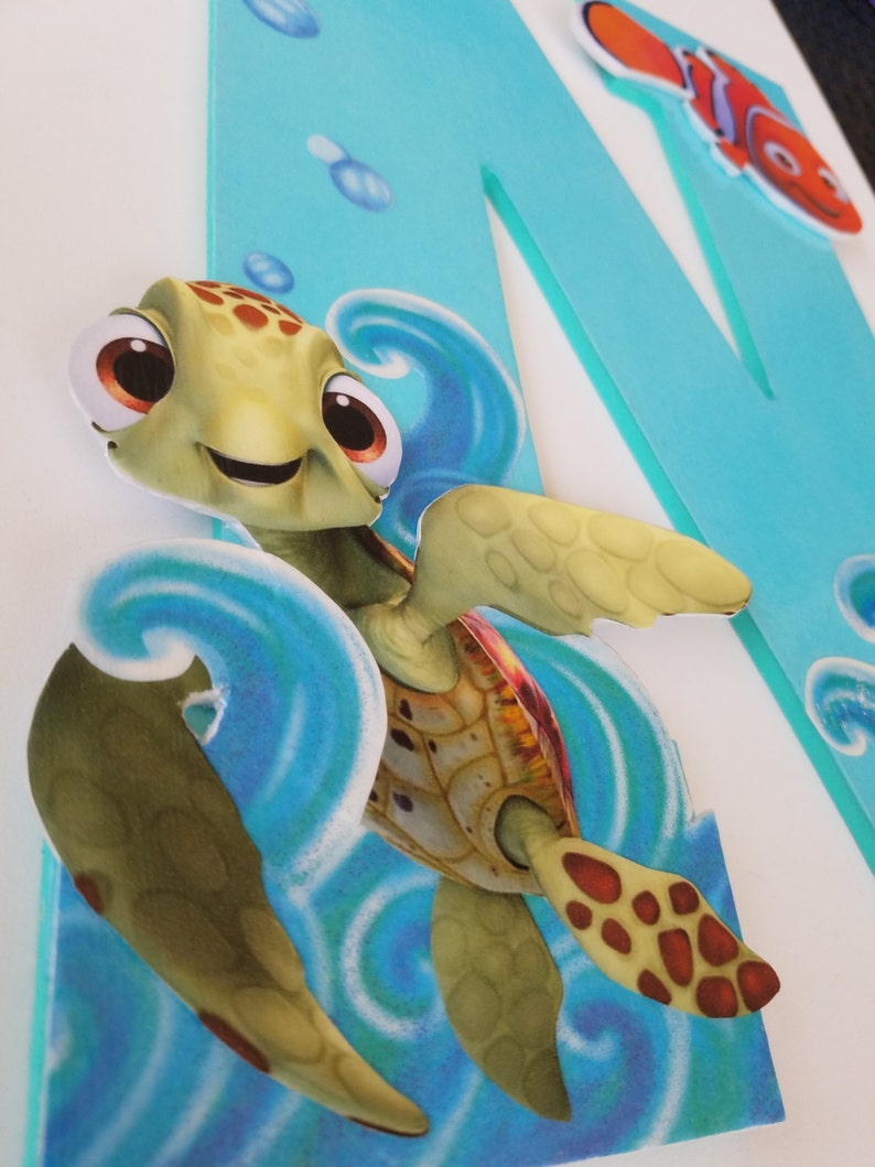 12 Letters Finding Nemo Nursery Letters Custom Wood - Etsy