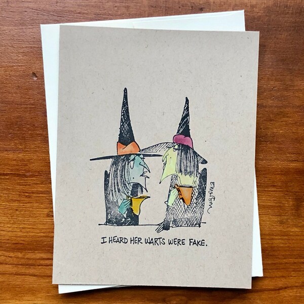 Witch Halloween Card - Etsy