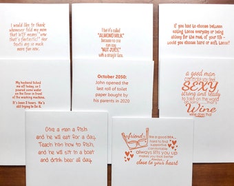 20 Assorted Hilarious Blank Note Cards Bulk Bulk Pack 4 X 5.12 - Etsy
