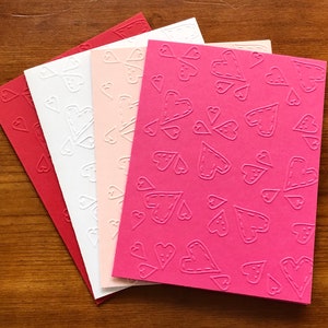 12 Valentine Note Cards, Variety Card Set, Embossed Valentine's Day ...