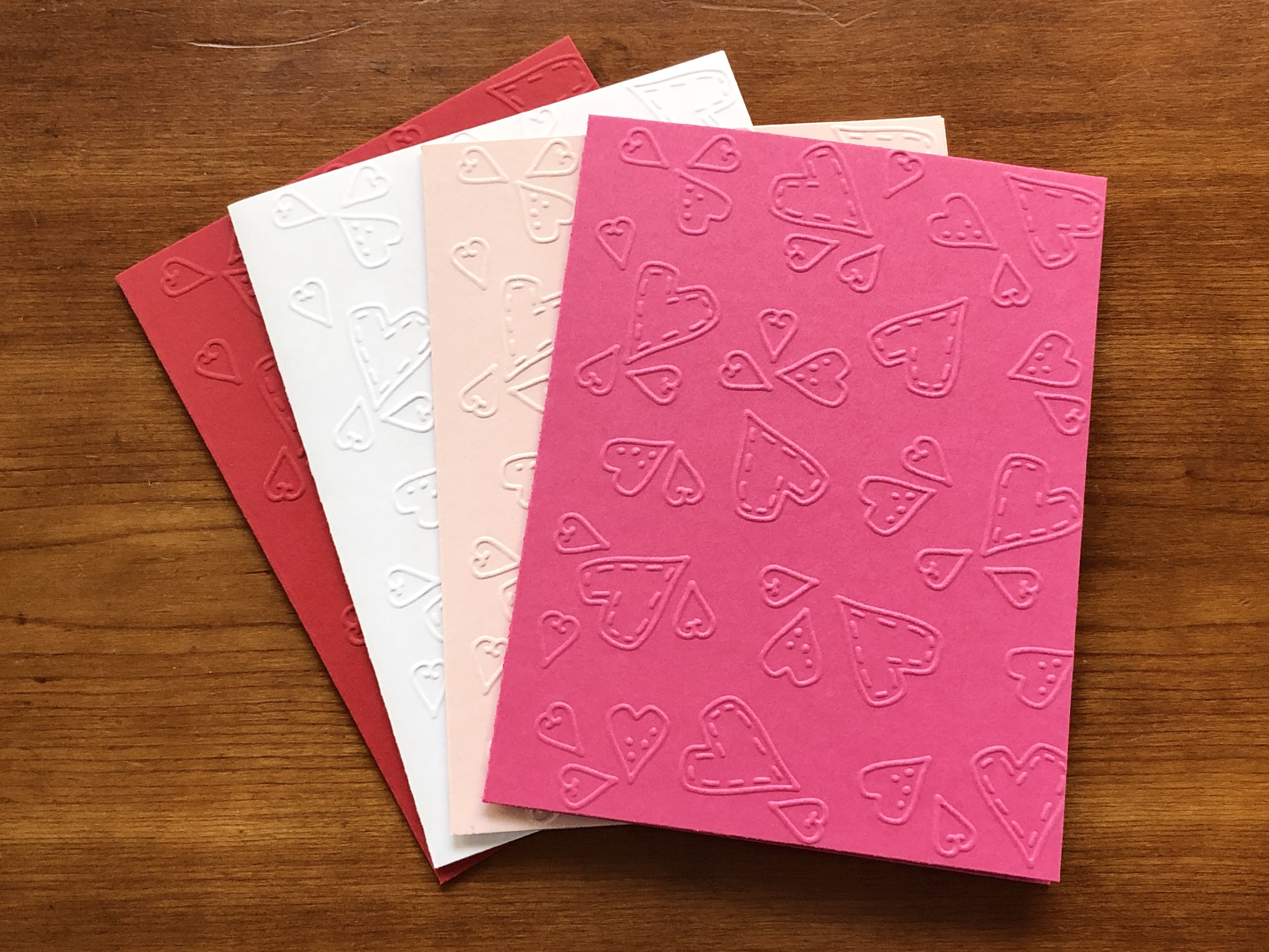 12 Valentine Note Cards, Variety Card Set, Embossed Valentine's Day ...