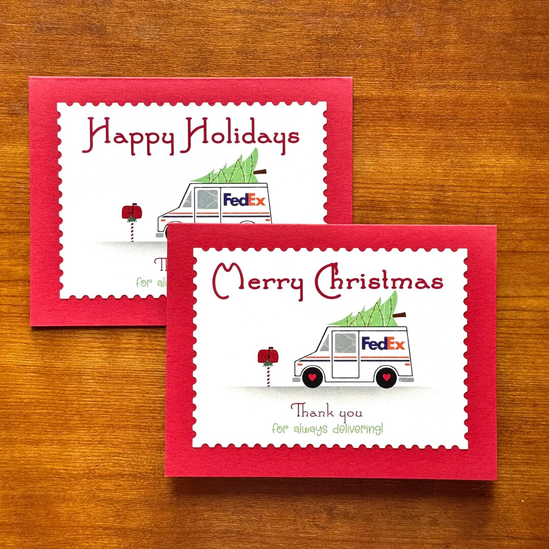 Fedex Thank You Truck Driver Christmas Card or Gift Card Holder, Fed Ex ...