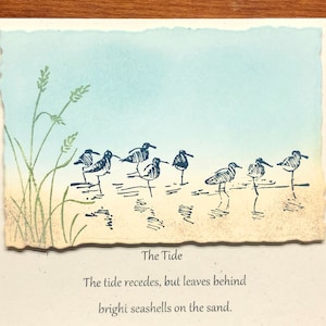 Ships Fast - the Tide Poem Sympathy Card, Condolence Card, Thinking of ...