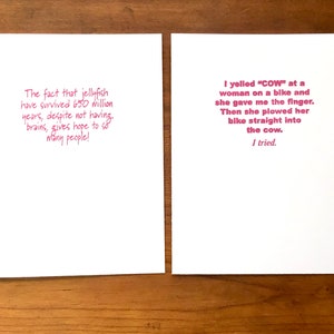 8 Funny Cards, Blank All Occasion Adult Humor Card Pack Set, Sarcastic ...
