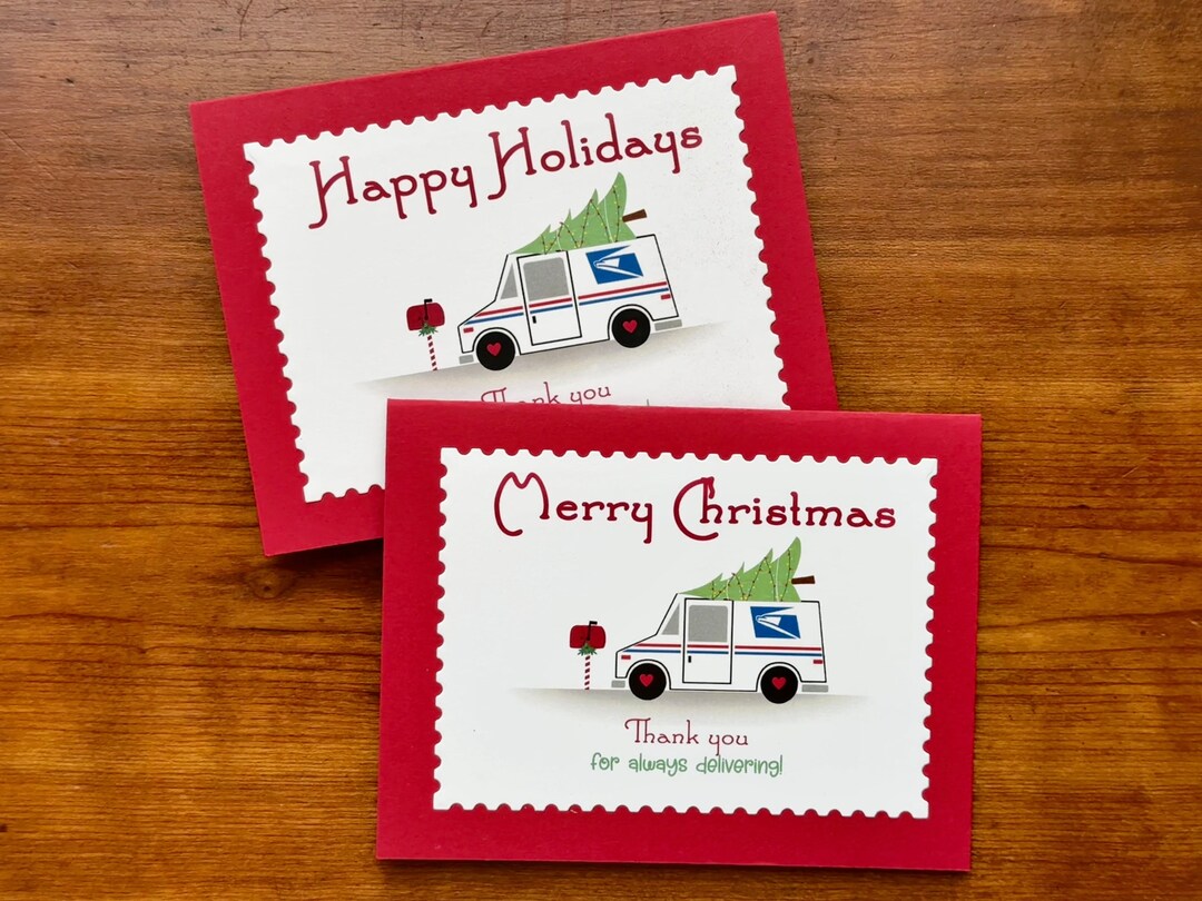 USPS Thank You Mail Carrier Christmas Card or Gift Card Holder, US ...