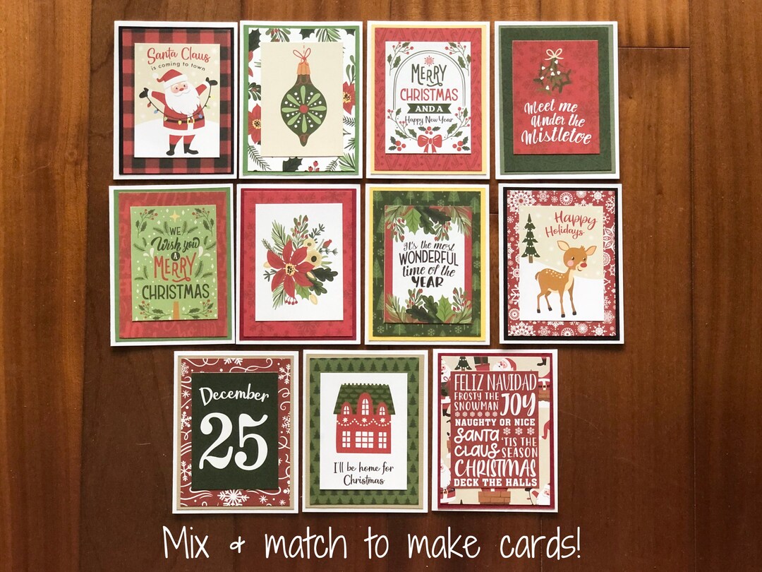 DIY Christmas Card Kit for Adults & Kids, 11 Holiday Greeting Card ...