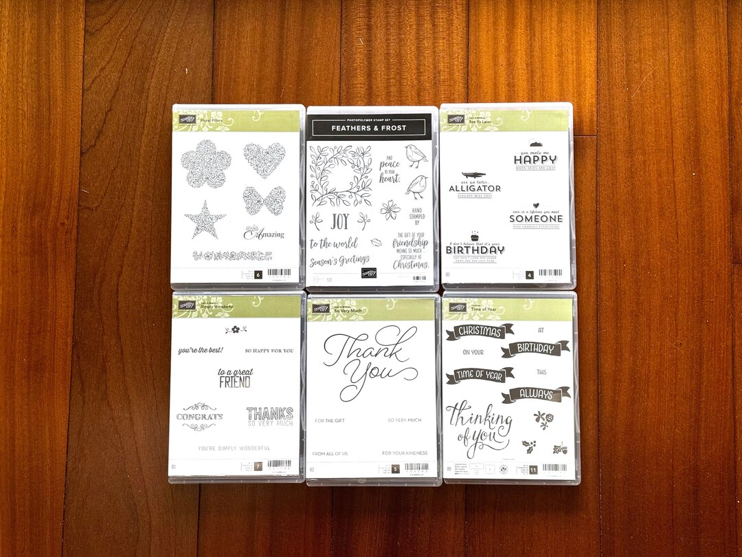 Stampin up Retired Stamps Sets, Floral Fillers, Feathers & Frost, See ...