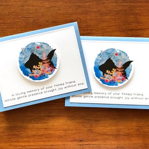 3D Fish Sympathy Card, Goldfish Condolence Card, Thinking of You, Loss ...