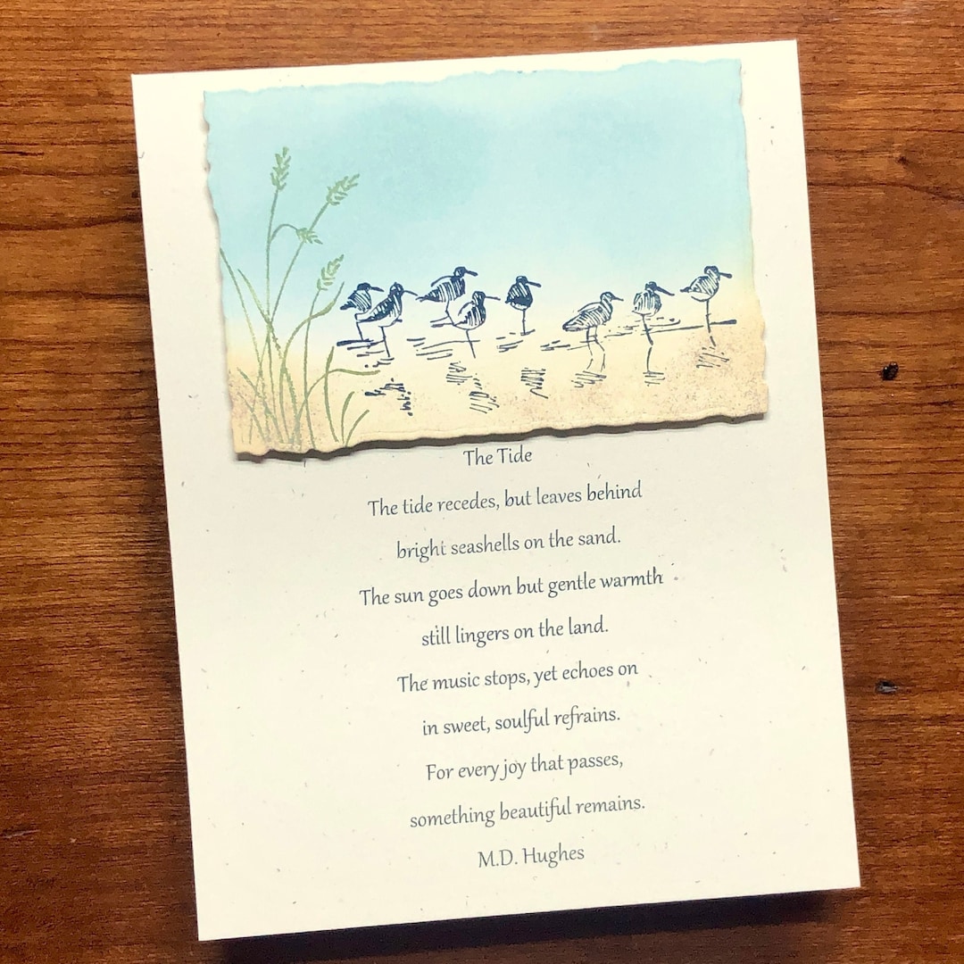 Ships Fast - the Tide Poem Sympathy Card, Condolence Card, Thinking of ...