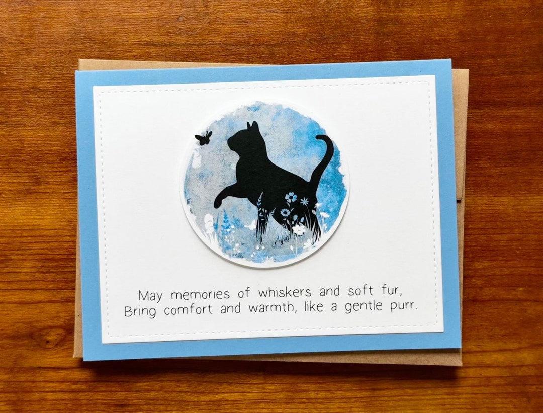 Loss of a Cat Sympathy Card, Pet Sympathy Card, Pet Condolence Card ...