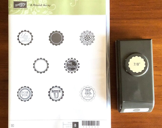 Stampin up Retired A Round Array Stamp Set and Coordinating 7/8 Inch ...