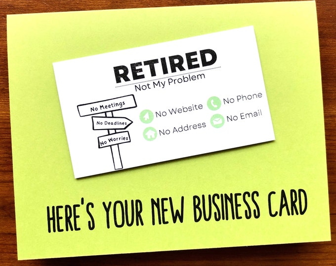 Funny Retirement Card, Congratulations on Retiring Card, Office ...