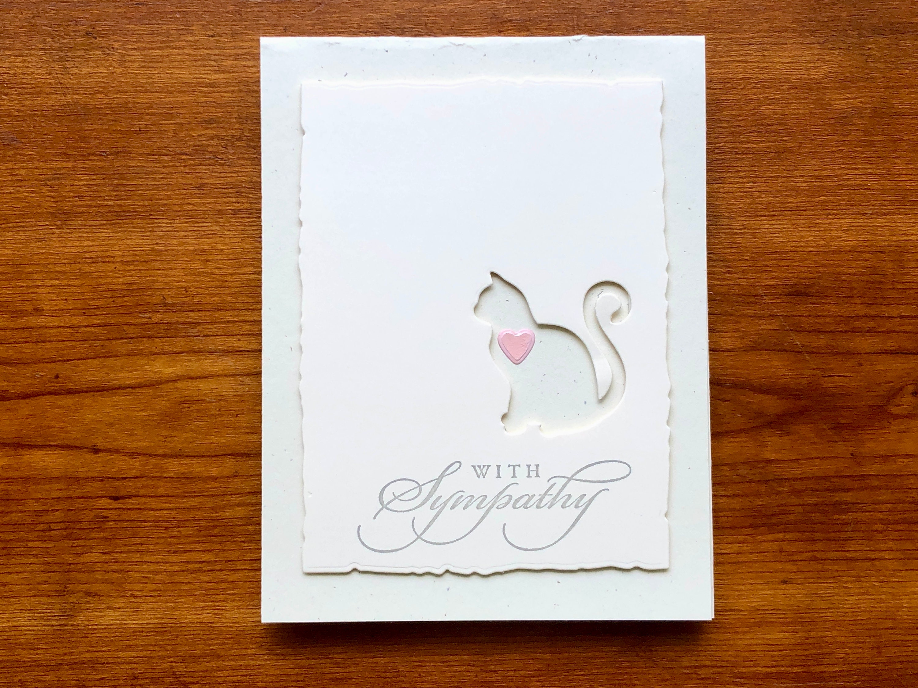 Loss of a Cat Sympathy Card, Pet Sympathy Card, Loss of a Pet Card, Cat ...