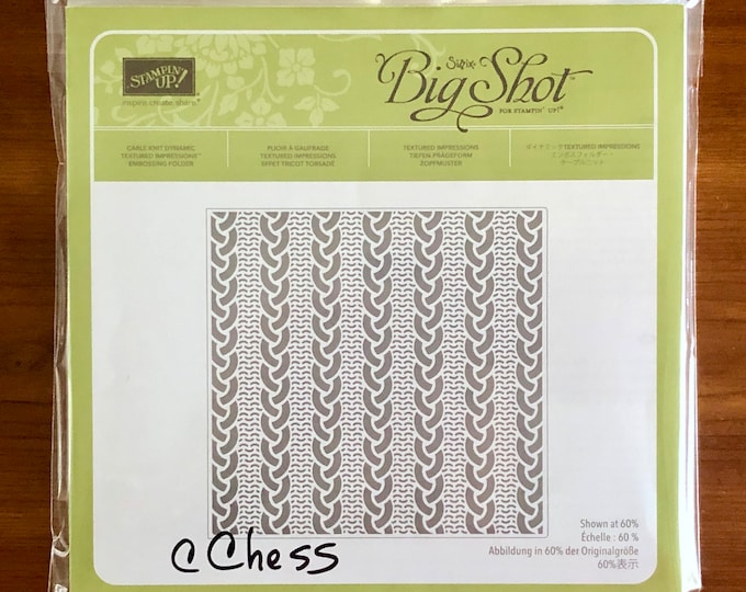 Stampin up Retired Cable Knit 3D Textured Dynamic Textured Impressions ...