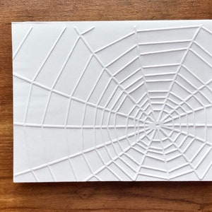 8 White Halloween Note Card Set, Spiderweb Stationary Notes, Spider Web ...