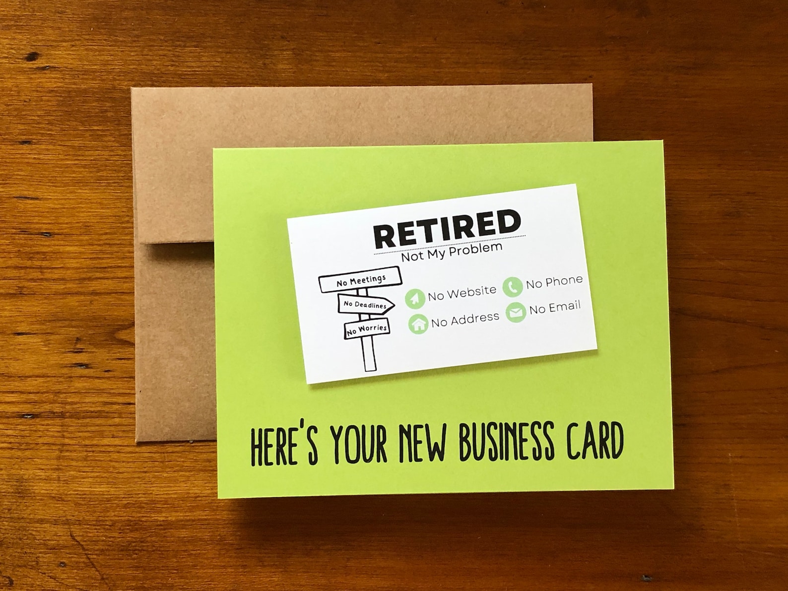Funny Retirement Card, Congratulations on Retiring Card, Office ...