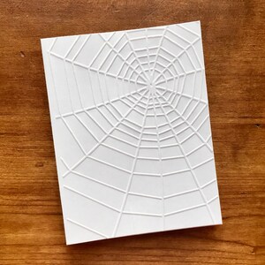 8 White Halloween Note Card Set, Spiderweb Stationary Notes, Spider Web ...