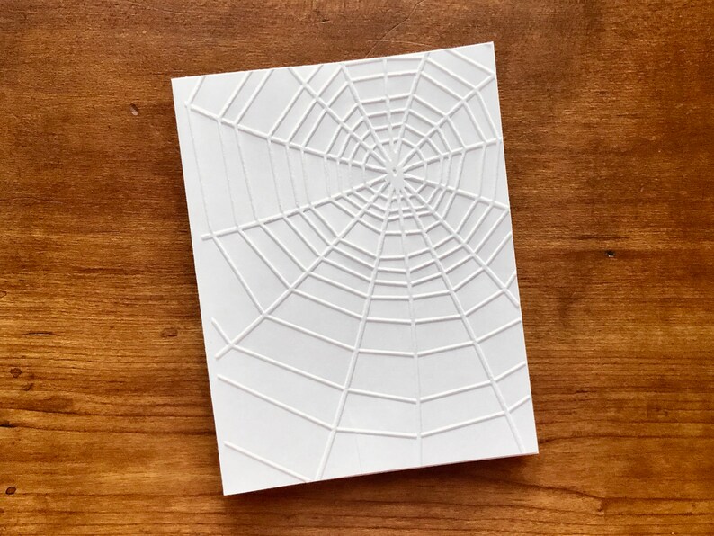 8 White Halloween Note Card Set Spiderweb Stationary Notes - Etsy